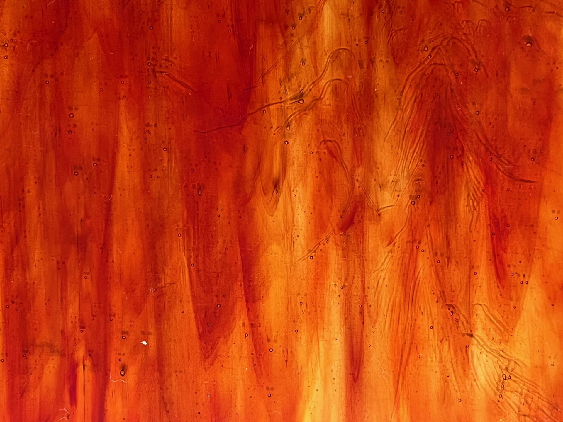 New Antique Cathedral Red Orange - Lead & Light